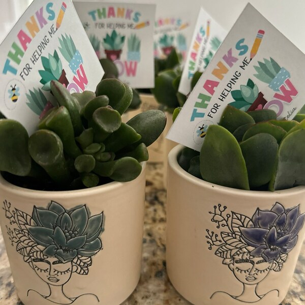 Thank You for Helping Me GROW Tags, Teacher Thank You Tag, Plant Flower ...