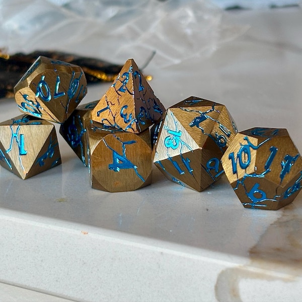 Arcane Fissure Metal Dnd Dice Set | for TTRPG Games Such as Dungeons ...