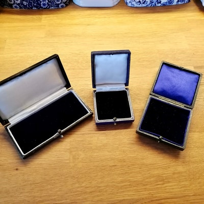 Small Tooled Leather Antique Jewellery Box. Victorian Jewelry Box for a ...