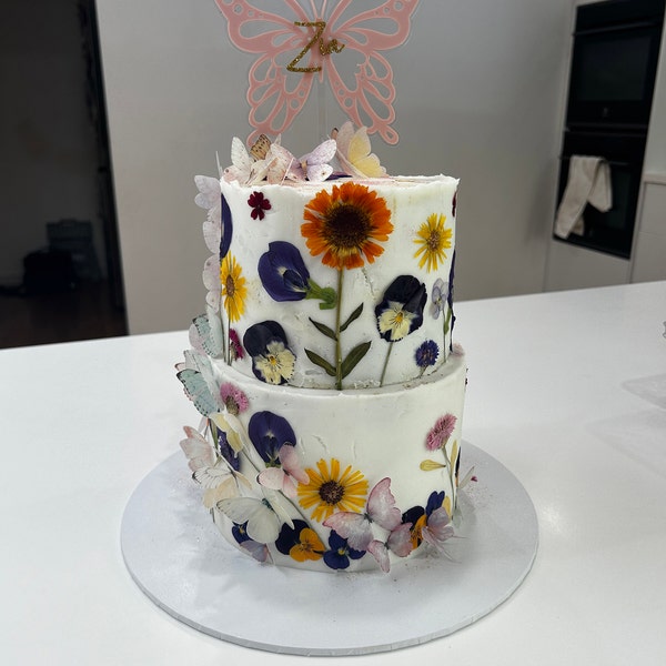 120 Edible Pressed Flowers, Pastel Cupcake Blend, Organic Foodsafe Chem ...