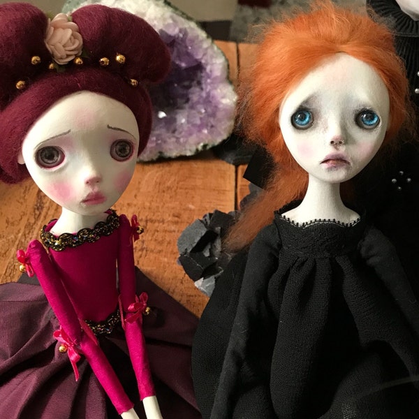 Goth Creepy Handmade Figurative Sculpture Unique Dark Gothic Sad ...