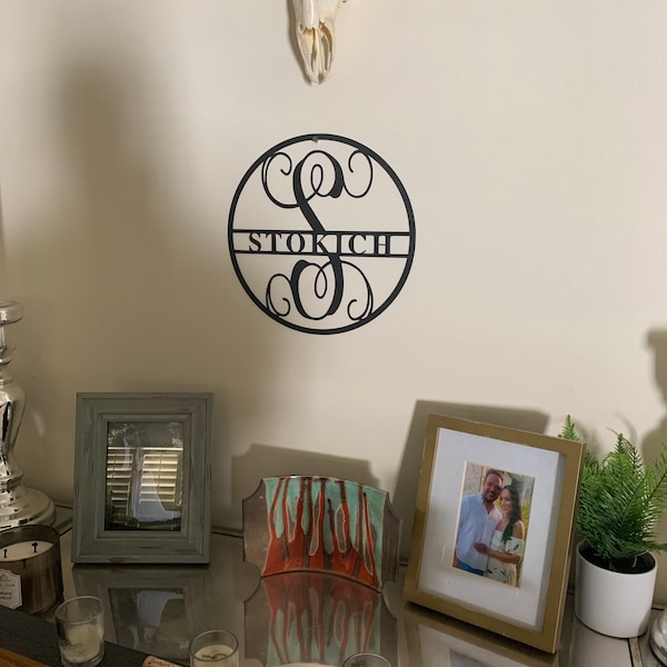 Last Name Metal Signs Personalized Metal Sign Custom Last Name Sign ...