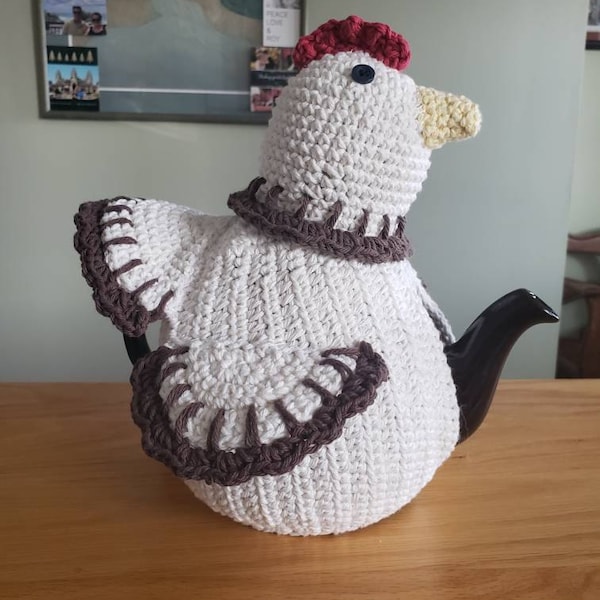 Chicken Tea Cosy PDF Crochet Pattern Easter Decor Spring Teapot Cover ...