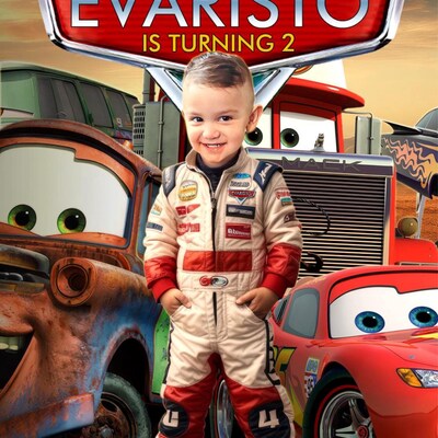 Kart Personalized With Photo Birthday Invitation Mario Party 9180 - Etsy