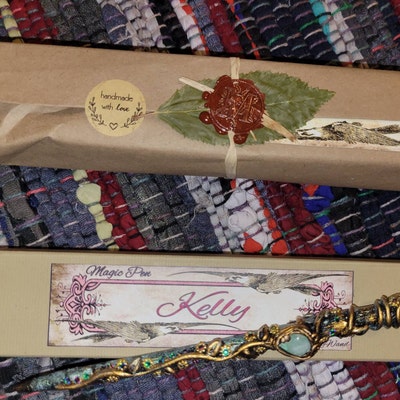 Magic Wand Purple and Gold Cosplay Magic Wand Purple Agate Gemstone ...