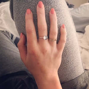 Galaxy Space Ring Sterling Silver, 8mm, Custom Sized Petite Solar ...