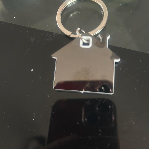 House Shaped Key Ring, New Home, Our First Home Together Metal Keychain ...