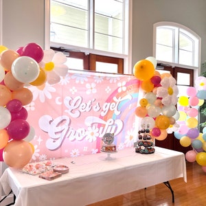 128pcs Daisy Flower Balloon Garland Arch Kit 60s 70s Party Two Groovy ...