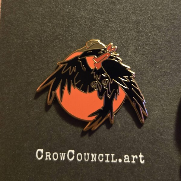 Crow Cowboy "yeecaw" Enamel Pin - Etsy