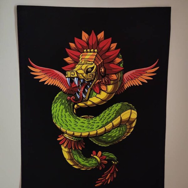 Quetzalcoatl Aztec God Sticker, Aztec Mythology Stickers, Ancient Mayan ...