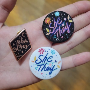 Your Own Custom Message Blossom Heart Enamel Pin, Friendship Pin ...