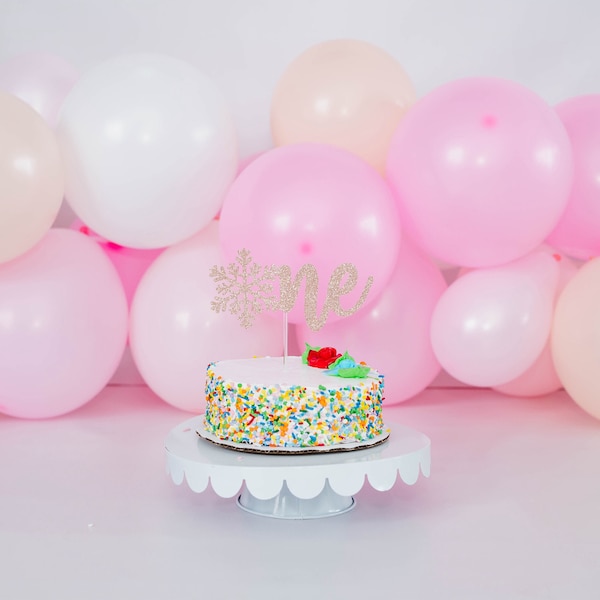 Snowflake Cake Topper, One Cake Topper, First Birthday Cake Topper ...
