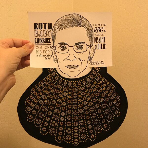 Dissent Collar Baby Bib / Ruth Bader Ginsburg / Notorious RBG / Supreme ...