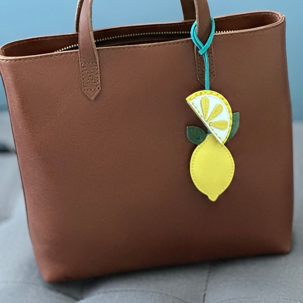 Lemon Handbag Charm Kawaii Keychain Leather Handbag Decor Farmers ...