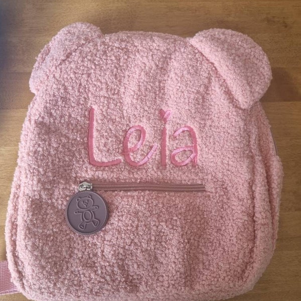 Teddy Bear Backpack Toddler Backpack, Custom Name Backpack Embroidered ...