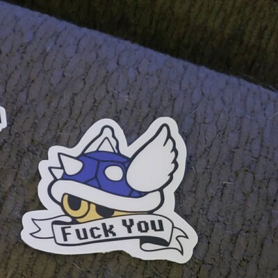Blue Shell Vinyl Sticker Mario Kart Nintendo - Etsy