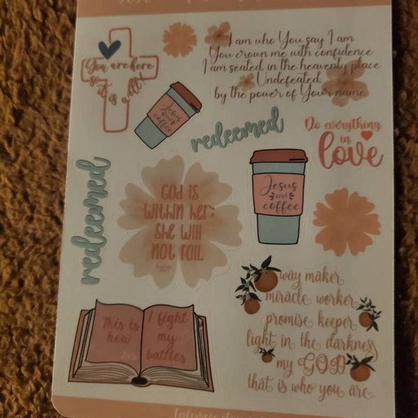 Bible Journaling Stickers, Gratitude Journal Stickers, Christian ...