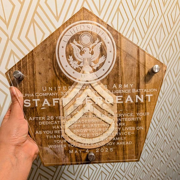 Commemorative Acrylic Engraved Wood Plaque | Promotional Gift | Police ...