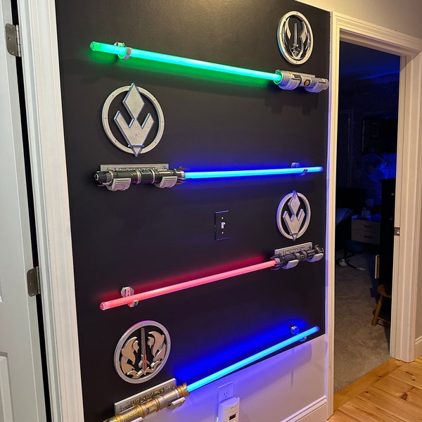 Savi's Lightsaber Wall Mount Display Rack (protection/defense) - Etsy