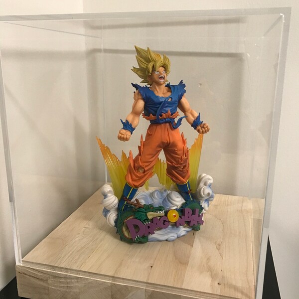 Acrylic Showcase, Display Case, With Black Wooden Base 20 X 20 X 40 Cm ...