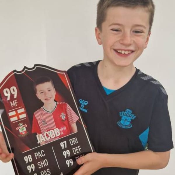 Personalised Football Cup Player Stats Card Sign With Choice of ...