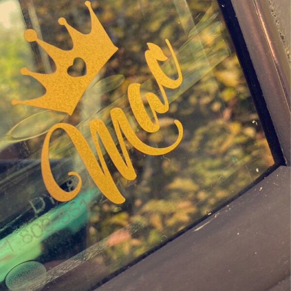 Queen Crown - Custom Name Decal - Di Cut Decal - Home/laptop/computer ...