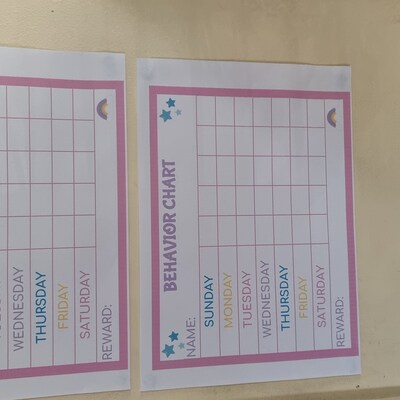 Kids Behavior Chart Printable Chore Chart Sticker Chart Kid Printable ...