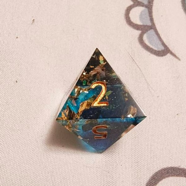 Sacred Flame - Blue Smoke With Gold Foil Handmade Resin Sharp Edge Dnd ...