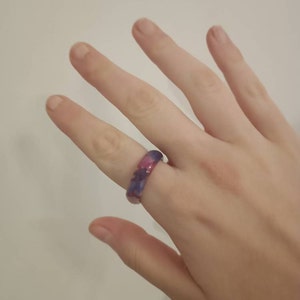 Aroace Ring Aroace Pride Ring Aroace Jewelry Aroace Sunset Pride Resin ...