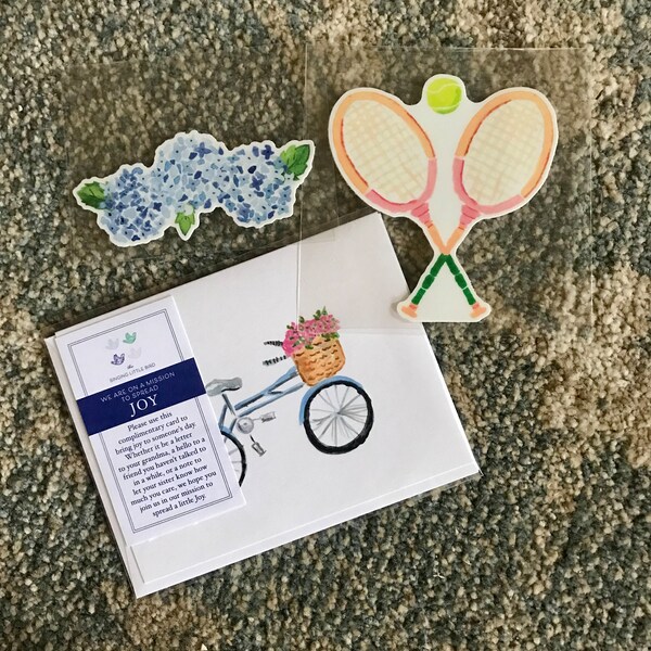 Hydrangea Vinyl Sticker | Watercolor Flower Decal Sticker | Die Cut ...