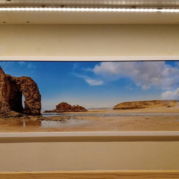 Perranporth Beach, Cornwall. Panoramic Framed Picture Print, Cornwall ...
