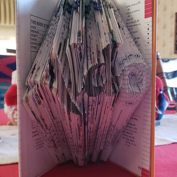 Personalised Book Folding Pattern Instructions. Customised Book Folding ...