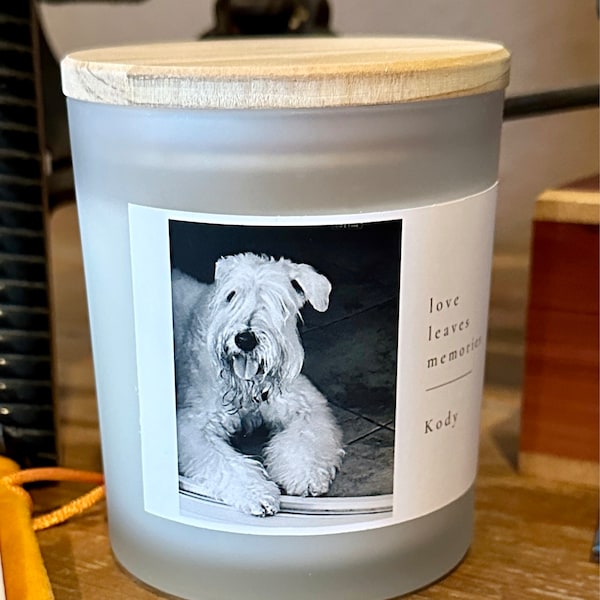 In Memory of Dog, Custom Pet Memorial Candle, Pet Remembrance Gift ...