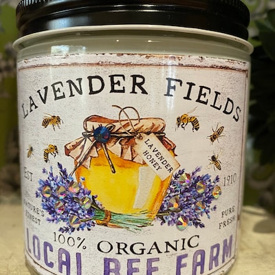 Bees and Lavender Farm Sign Modern Farmhouse Honey Bee Wall Art Sign ...