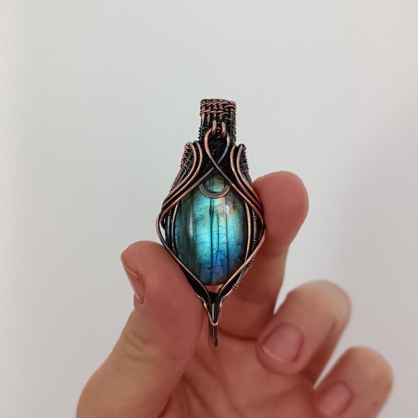 Tiger Eye,moonstone Evil Eye Gemstone Copper Wire Wrap Pendant Jewelry ...