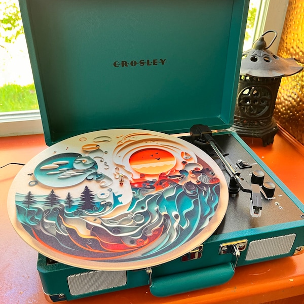 Rosette Slipmat Dj Turntable Music Gifts Musicians Art Record Vinyl ...