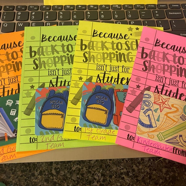 Back to School Printable Gift Card Holder, School Supply Gift Card ...