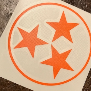 Tennessee State Tri Star Vinyl Decal Car/truck/window Sticker TN-00016 ...