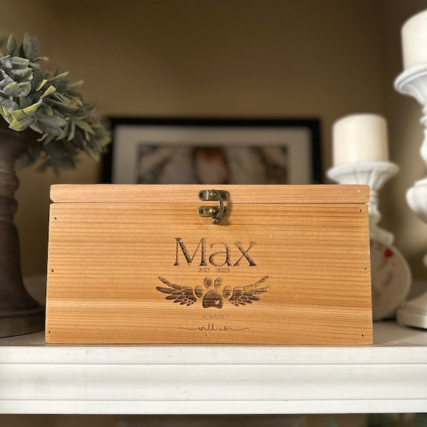 Dog Memorial Box Pet Keepsake Box Pet Memorial Pet Urn personalized Pet ...