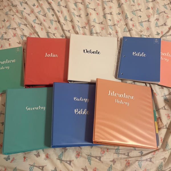 Binder Decals, School Subject Label, School Subject Decals, Class ...