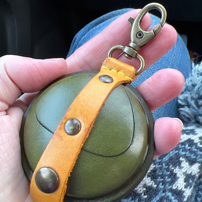 Apple Leather Coin Pursehard Leather Purseleather Money - Etsy