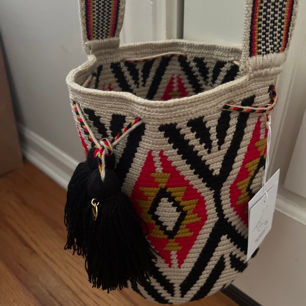 FAIRTRADE Ethnic WAYUU Mochila, From Colombia, Crochet Crossbody ...