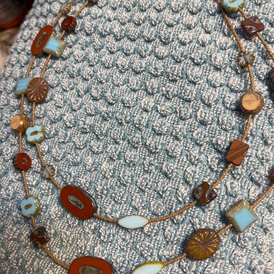 Miranda Long Czech Glass Bead Necklace - Etsy