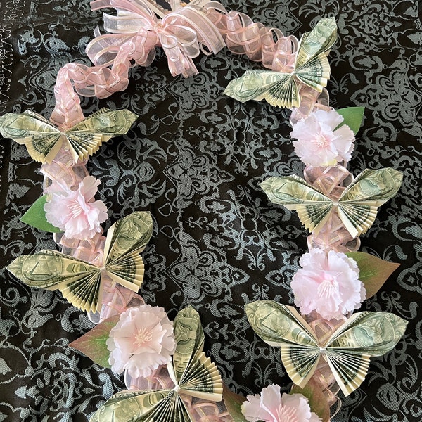 Ribbon Lei, Flower Ribbon Lei, Graduation Lei, Girls Graduation Lei ...