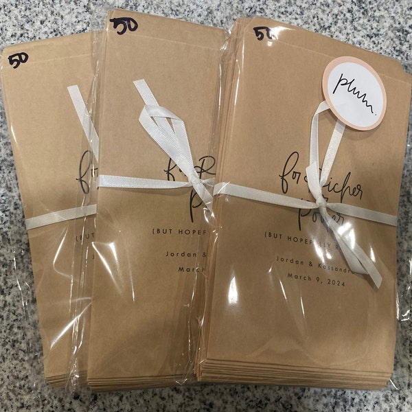 For Richer or Poorer Favor Bags || Wedding Scratchers Favor, Wedding ...