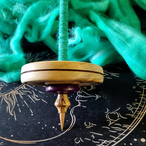 Conical Support or Drop Spindle for Spinning Wool and Other Fibers in ...