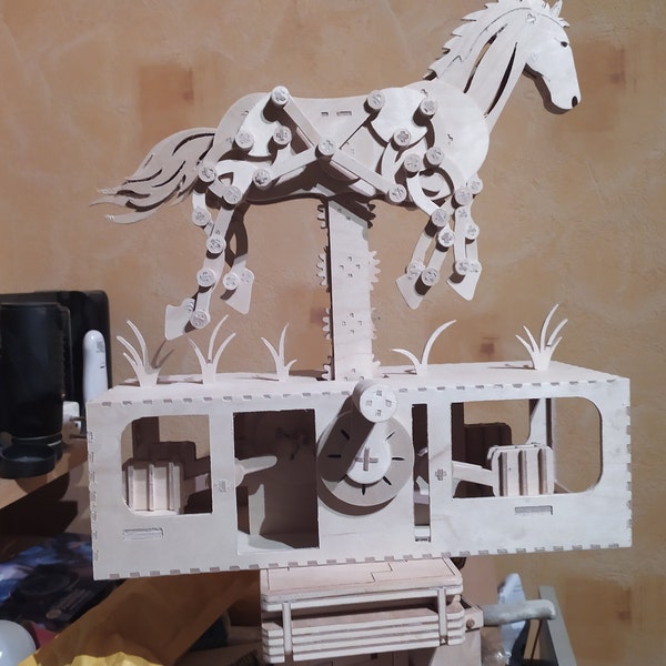 DIGITAL FILE - Running Horse / Reindeer Automata - Laser Cutter Files ...