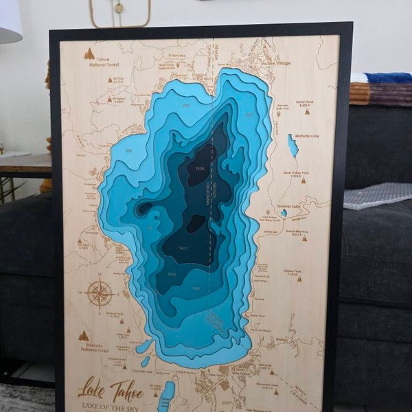 Digital File DXF, AI, SVG - New Zealand Map Wood Bathymatric Map ...