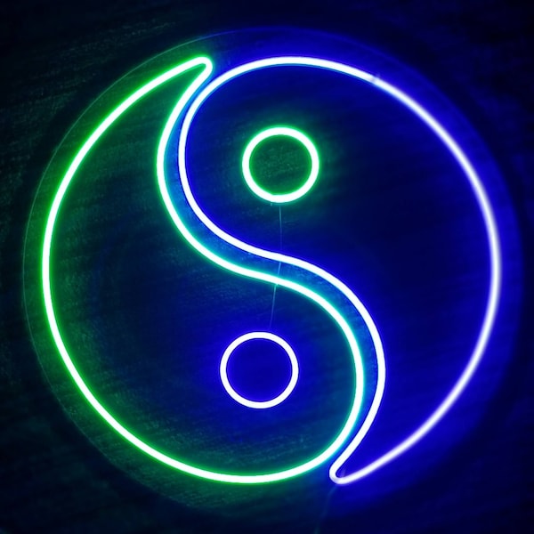 Yin Yang Neon Sign,yin Yang Led Sign,yin Yang Light Sign,yin Yang Wall ...