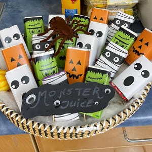 Halloween Juice Box Wrappers. Instant Digital Download. 4 Label Choices ...